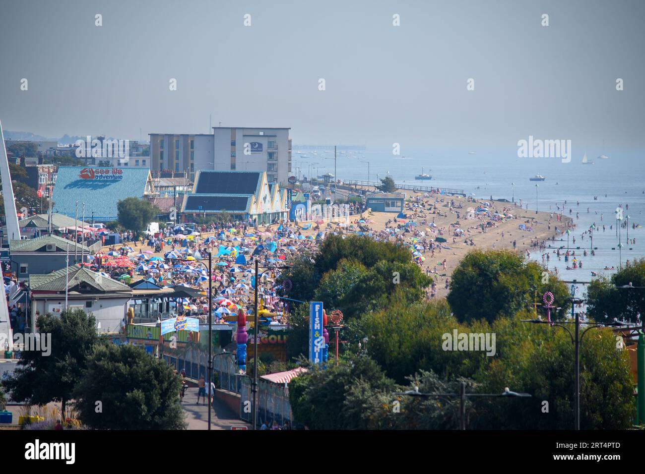 Southend, UK, 10th September 2023, On the beach at the end of the ...
