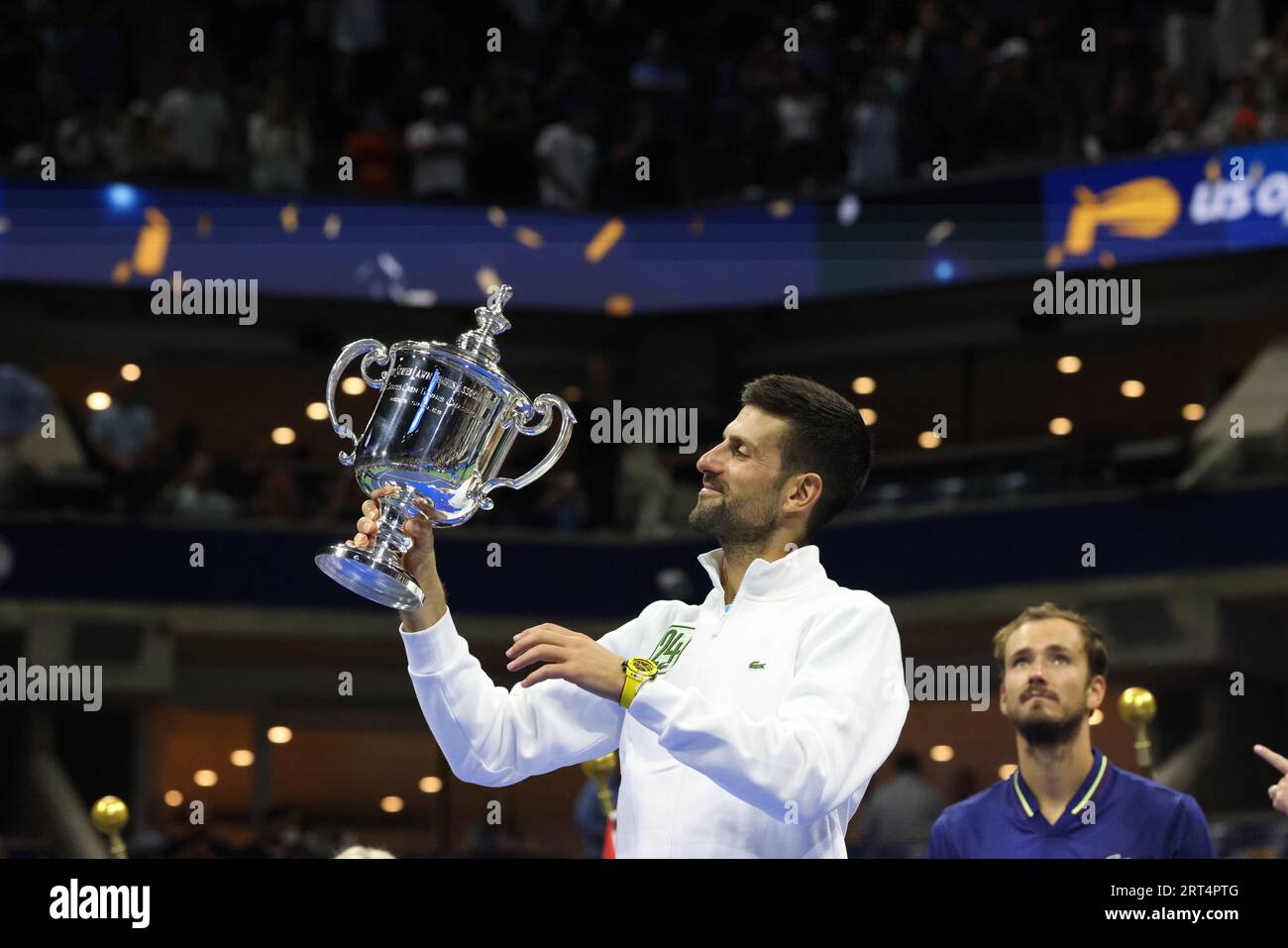 Novak djokovic career novak djokovic us open trophy hi-res stock photography and images - Alamy