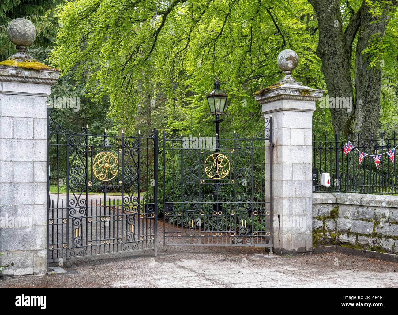 main gate to the Balmoral Castle in Scotland Stock Photo - Alamy