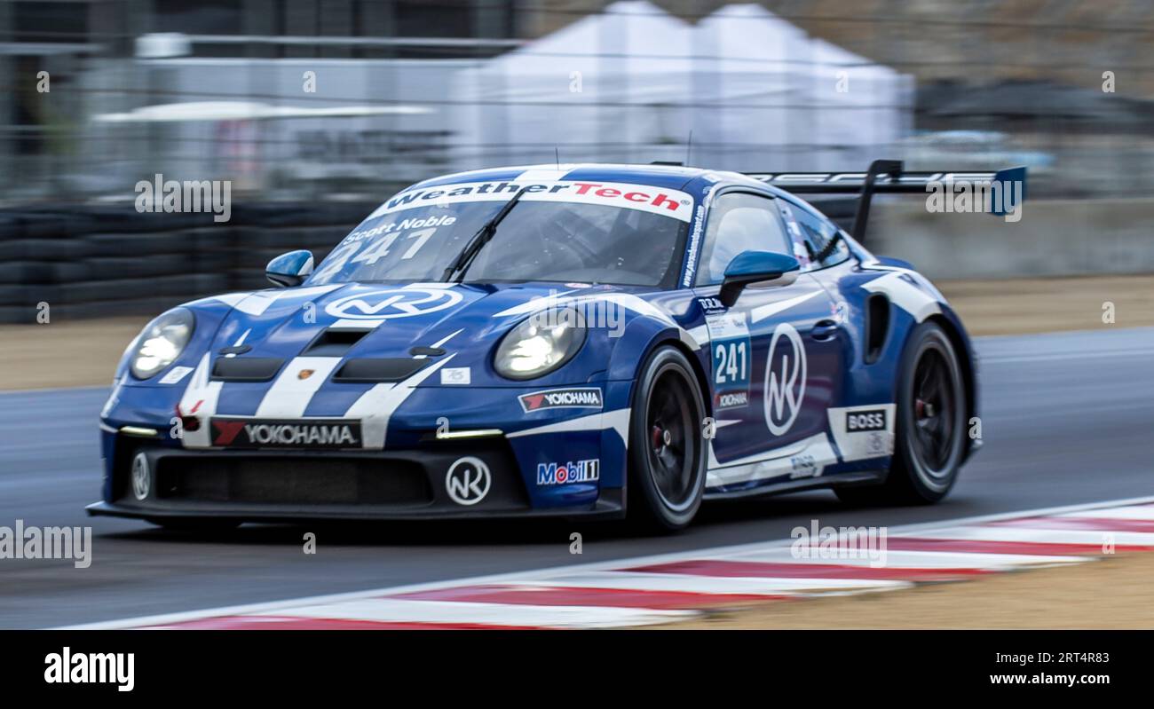 September 09 2023 Monterey, CA, U.S.A. Driver Scott Noble going into ...