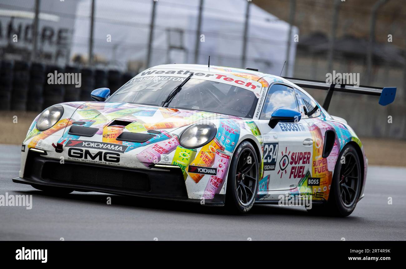 September 09 2023 Monterey, CA, U.S.A. Driver Kyle Washington coming ...