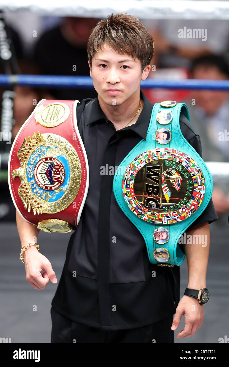 Tokyo, Japan. 30th Aug, 2023. Naoya Inoue Boxing : WBC and WBO super bantamweight champion Belt ...
