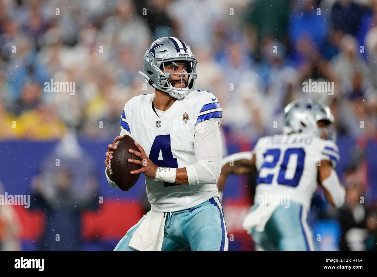 Dallas Cowboys quarterback Dak Prescott looks to throw during the first ...