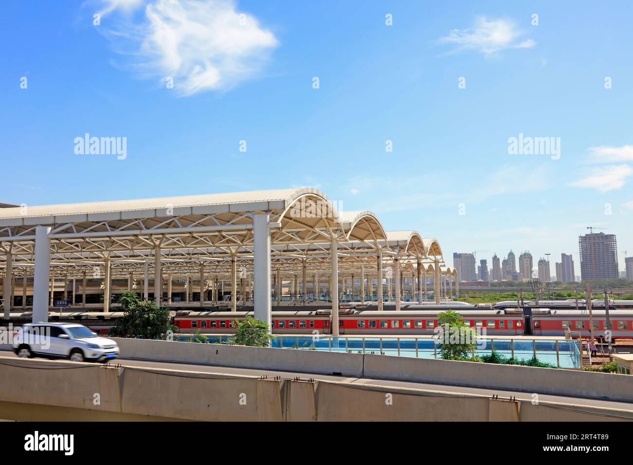 Railway station platform ceiling Stock Photo - Alamy