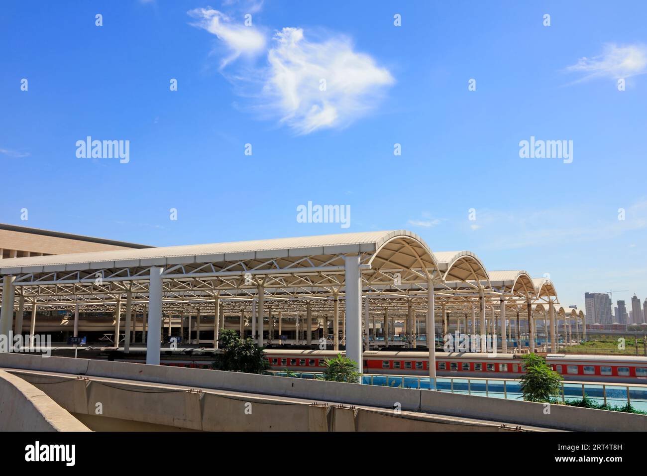Railway station platform ceiling Stock Photo - Alamy