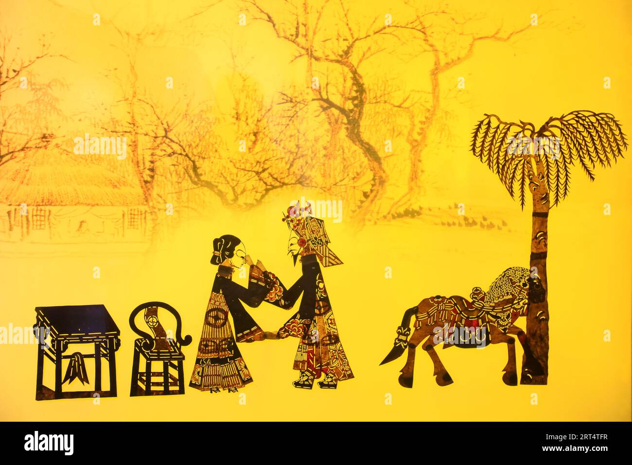 Chinese shadow puppets prop Stock Photo - Alamy