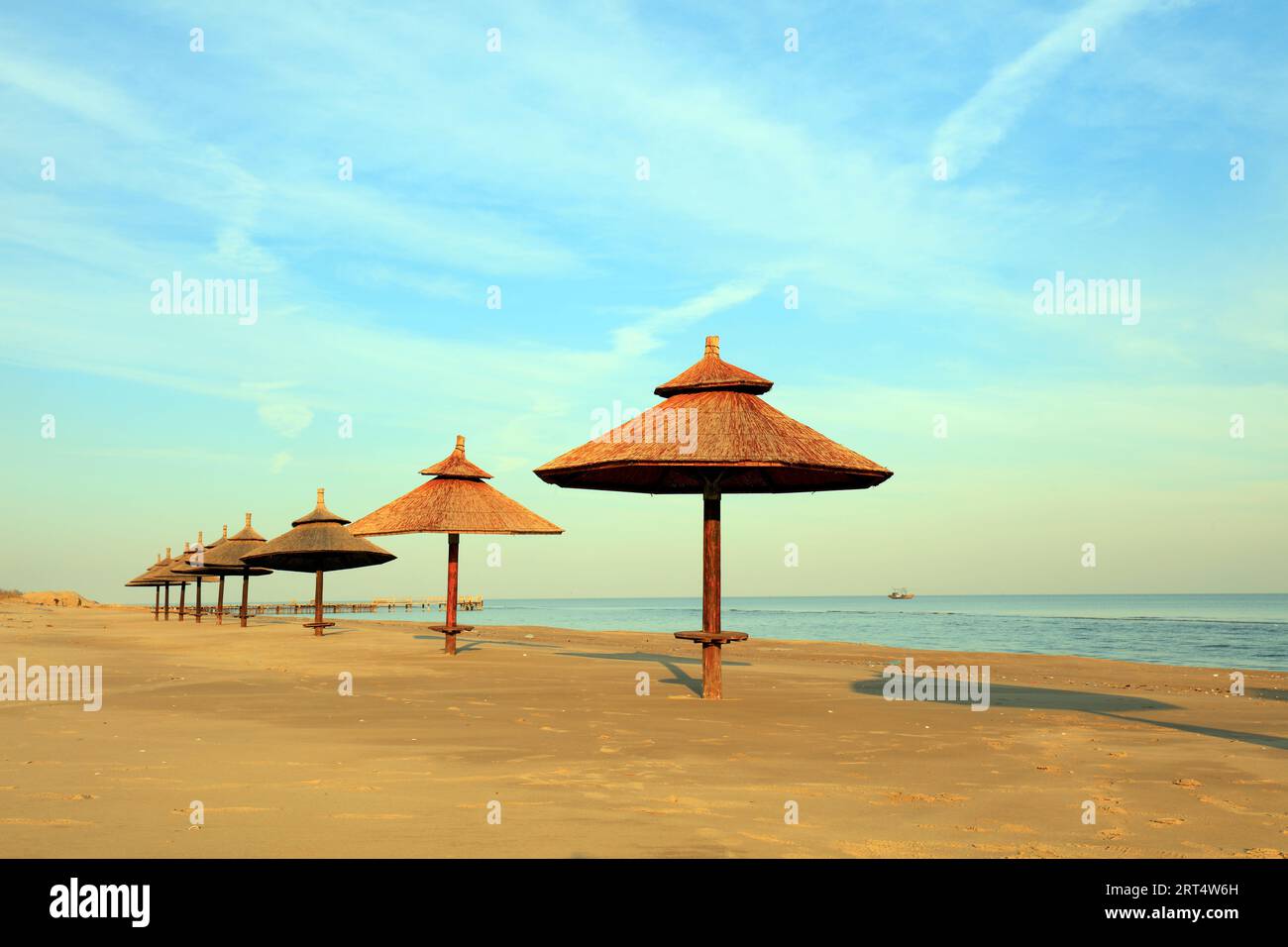Shade shed on the beach Stock Photo - Alamy