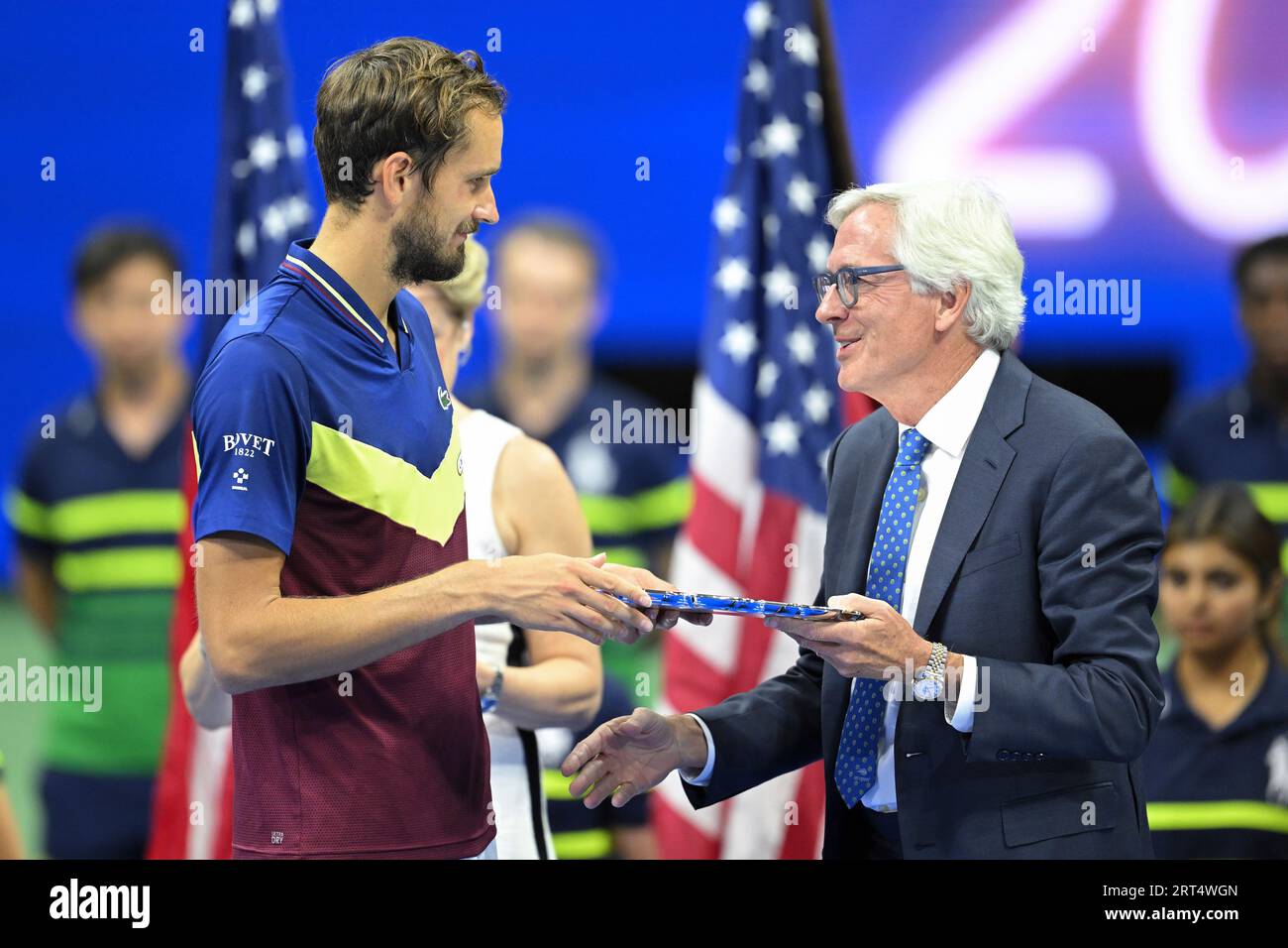 Dr. Brian Hainline, USTA Chairman of the Board and President awards the ...