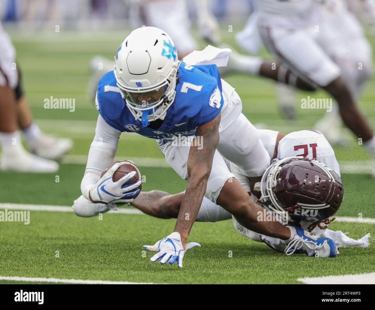 Lexington, KY, USA. 9th Sep, 2023. Kentucky's Barion Brown (7) is ...