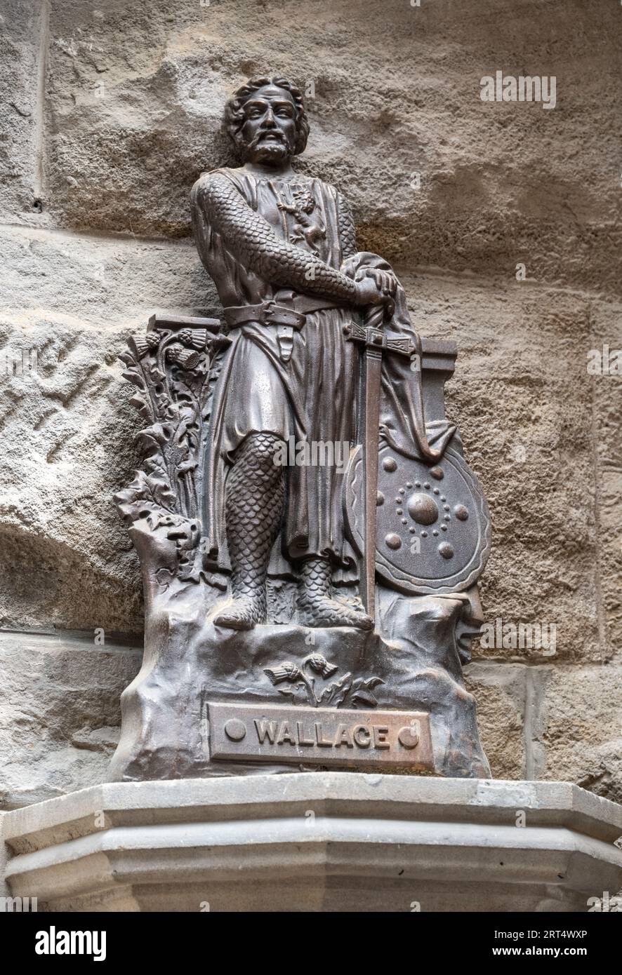 Statue of William Wallace at the National Wallace Monument near Stirling Scotland Stock Photo ...
