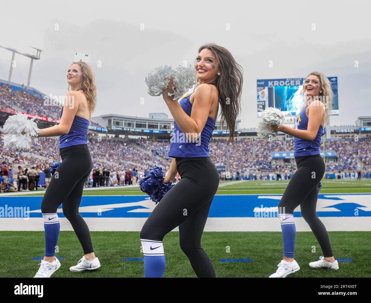 September 9, 2023: Members of the Kentucky Dance Team perform on the ...