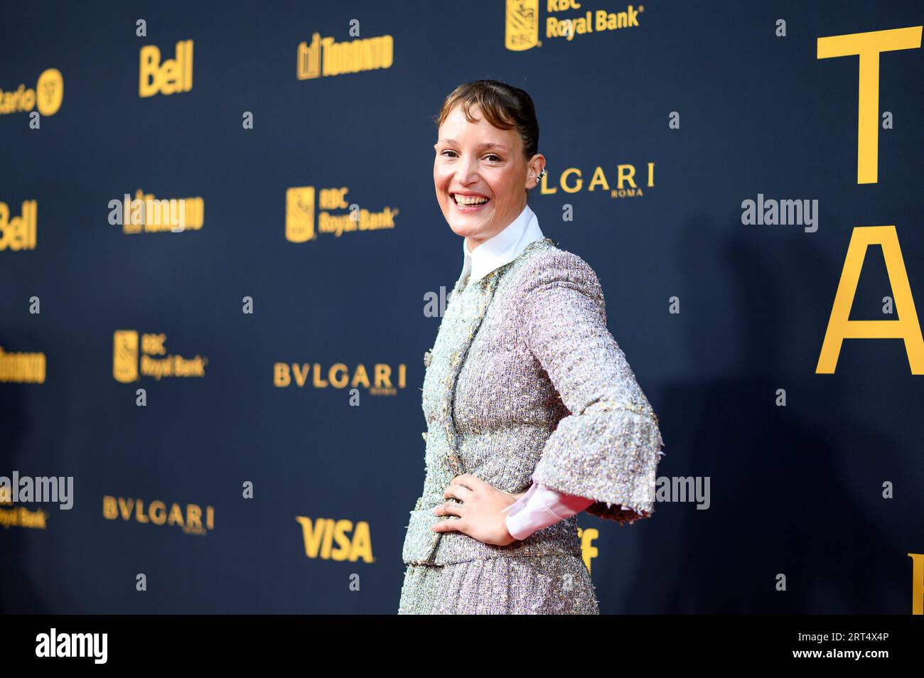 Vicky Krieps is photographed on the red carpet of the TIFF Tribute ...