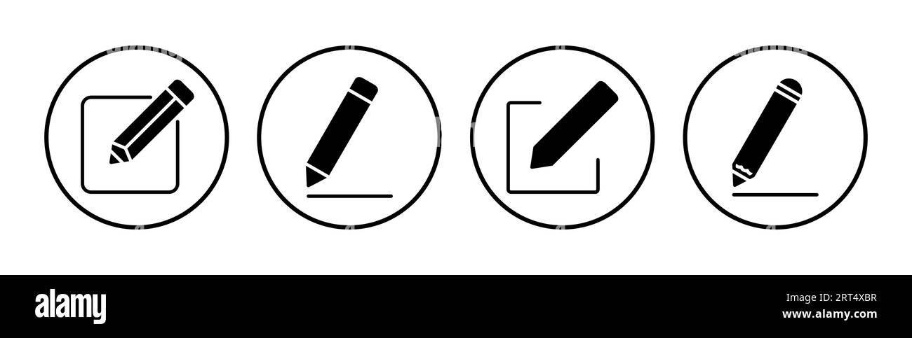 Edit icon vector. edit document sign and symbol. pencil Stock Vector ...