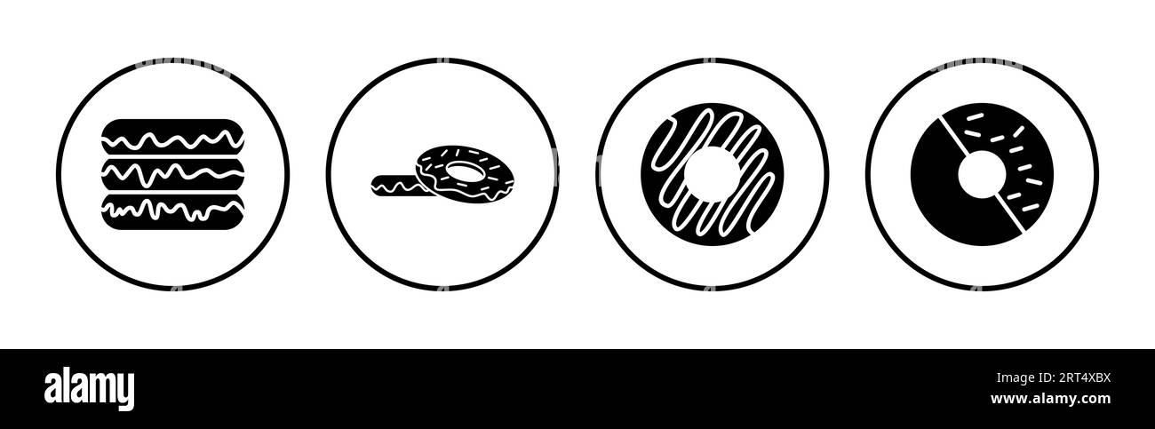 Donut icon vector. doughnut icon. donut logo Stock Vector Image & Art ...