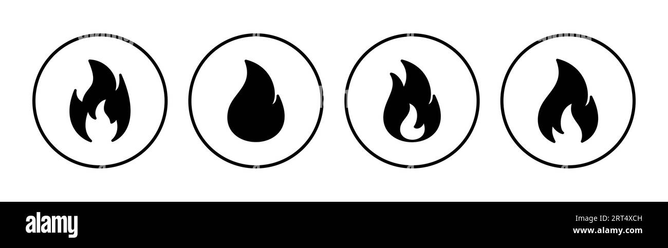 Fire icon vector. fire flame icon Stock Vector Image & Art - Alamy