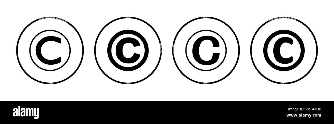 Copyright icon vector. copyright symbol Stock Vector Image & Art - Alamy