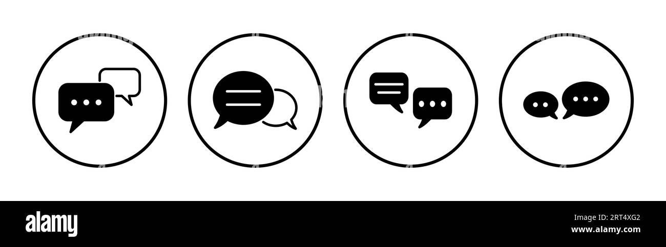 Chat icon vector. Chat Icon in trendy flat style isolated. Speech ...