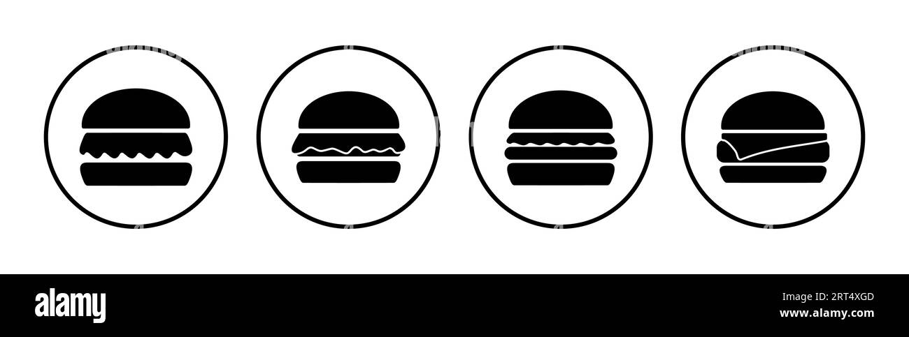 Burger icon vector. hamburger logo icon. fast food icon Stock Vector ...