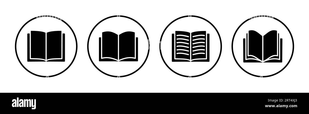 Book icon vector. Open book vector icon Stock Vector Image & Art - Alamy