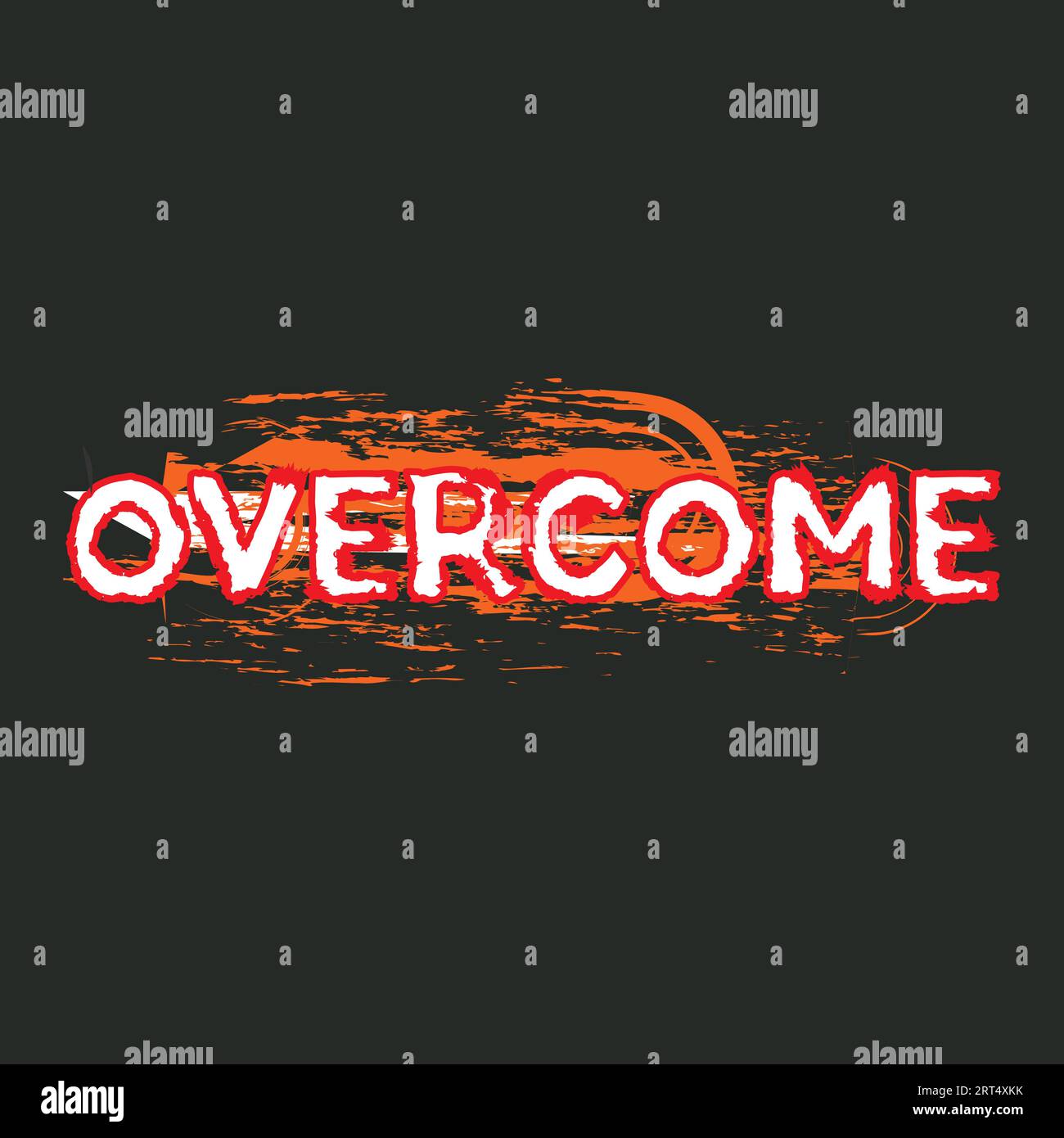 Overcome lettering text effect typography t shirt design Stock Vector ...