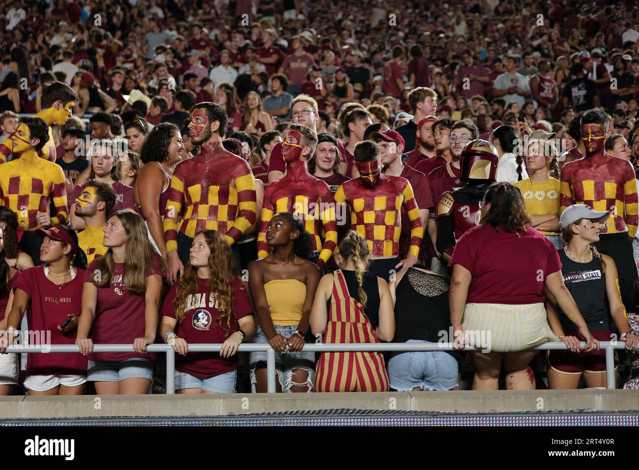 SEP 09, 2021: Florida State fans dressed for the game during a college ...