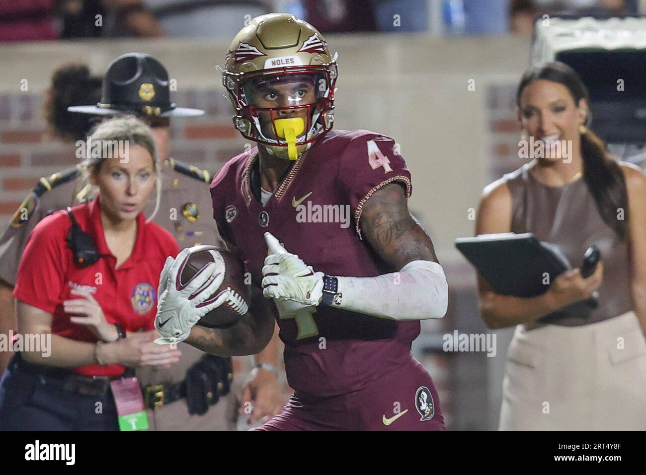 Tallahassee, Florida, USA. 09th Sep, 2021. Florida State Seminoles wide ...