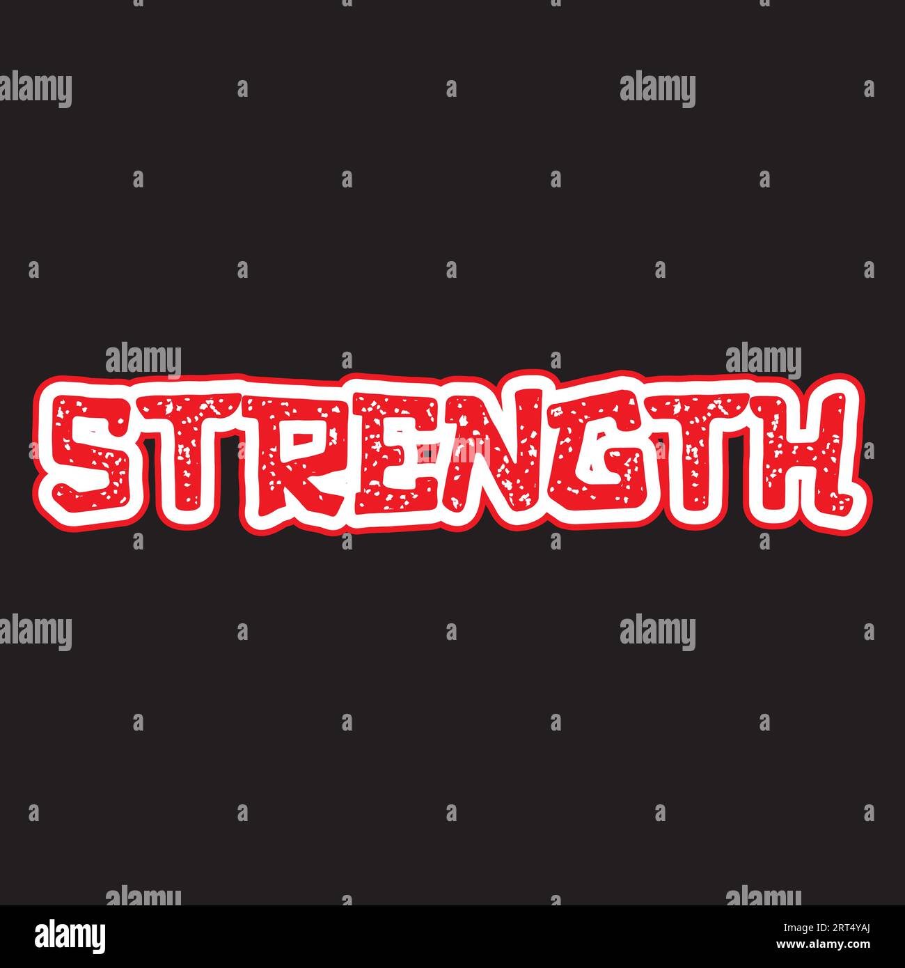 Strength lettering text effect typography t shirt design Stock Vector ...