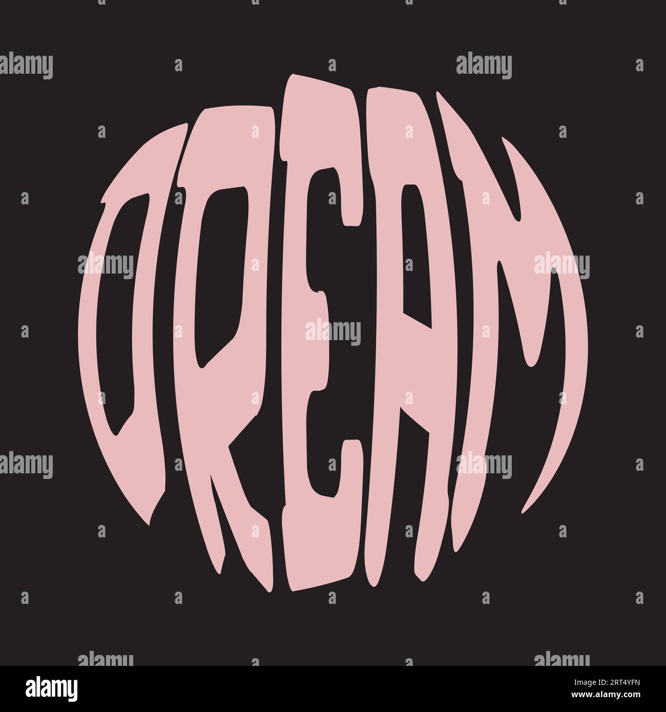 Dream lettering text effect typography dark t shirt design Stock Vector ...