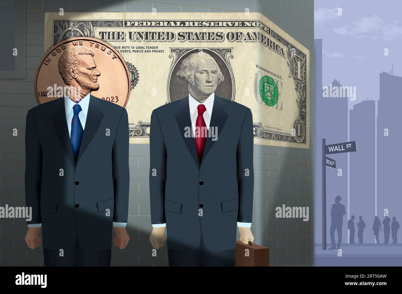 Abraham Lincoln on a penny and George Washington on a dollar bill are ...