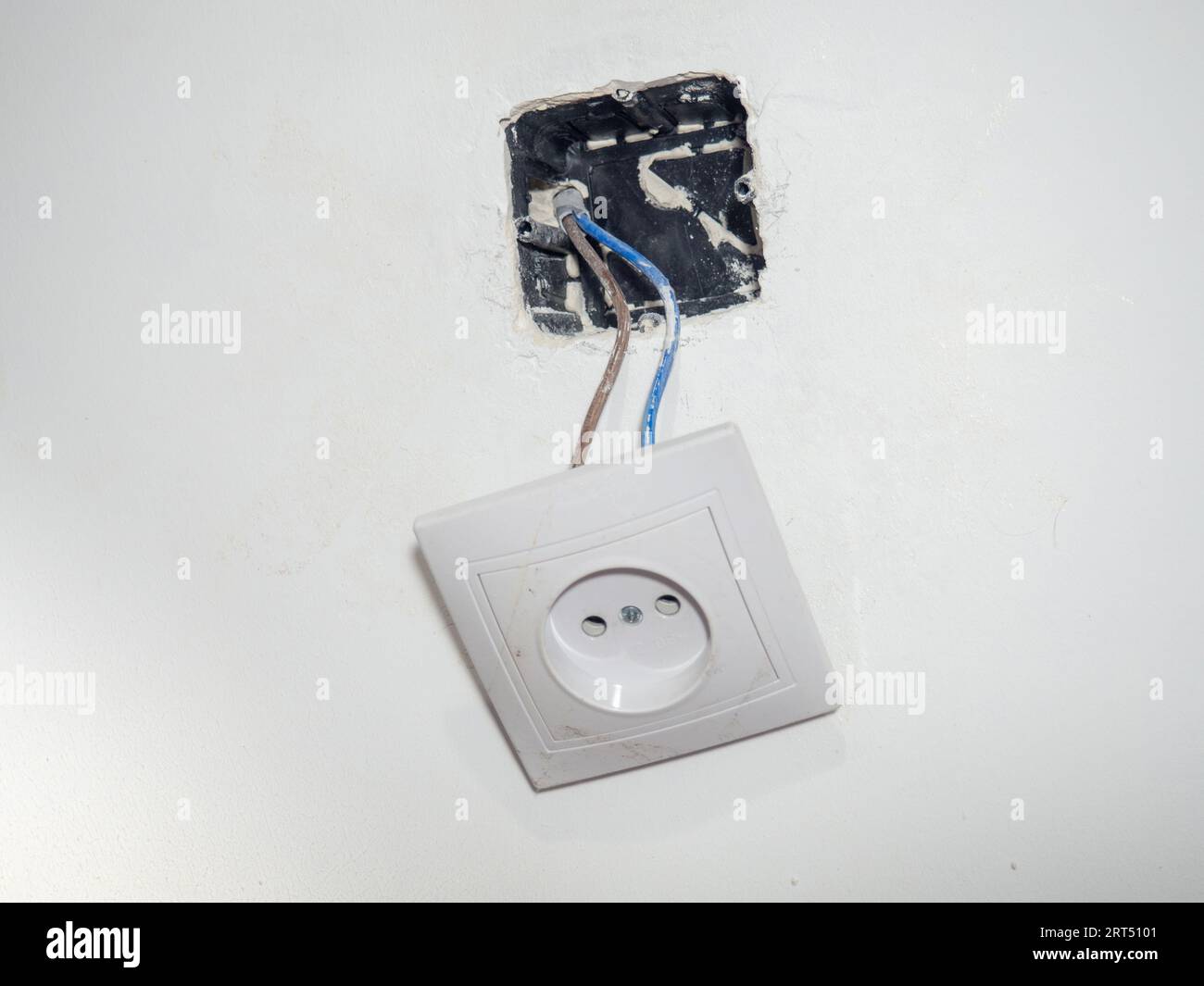 Broken electricity socket hi-res stock photography and images - Alamy
