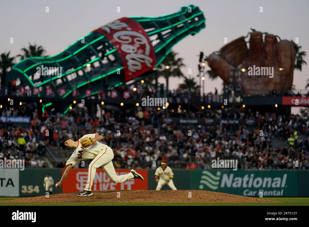 San Francisco Giants pitcher Tyler Rogers works against the Colorado ...