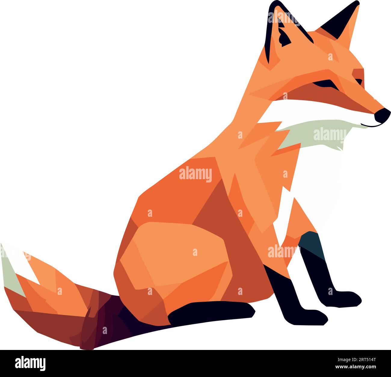 geometric natural animal fox Stock Vector Image & Art - Alamy