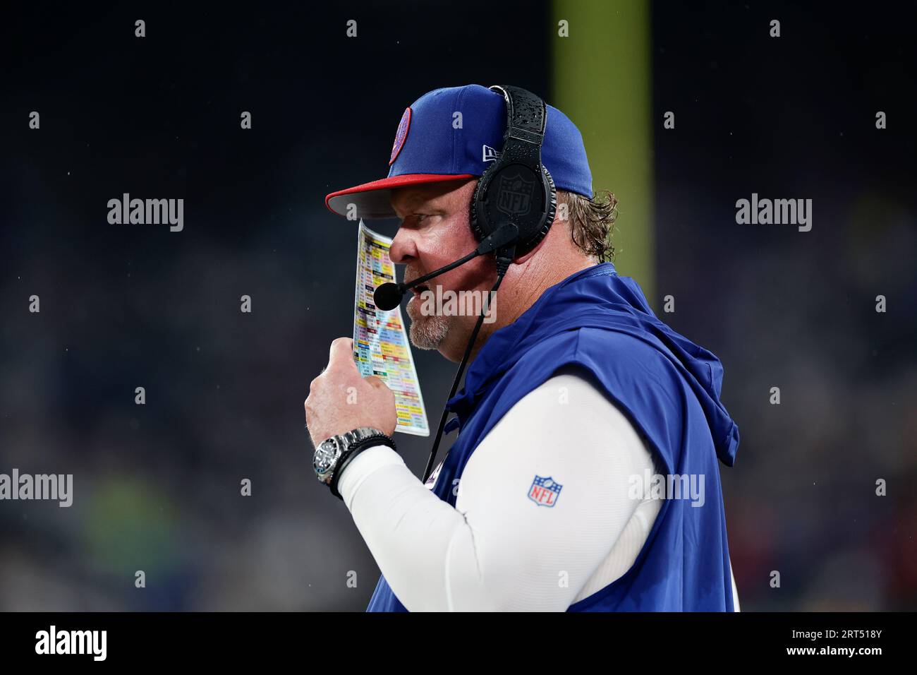 New York Giants defensive coordinator Wink Martindale during the second half of an NFL football ...