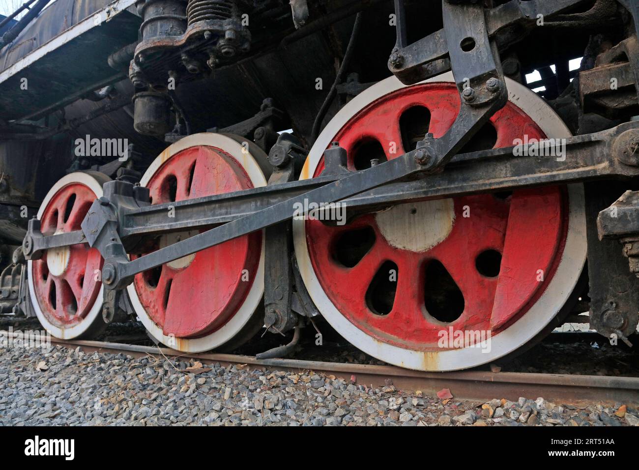 Steam locomotive wheel Stock Photo - Alamy