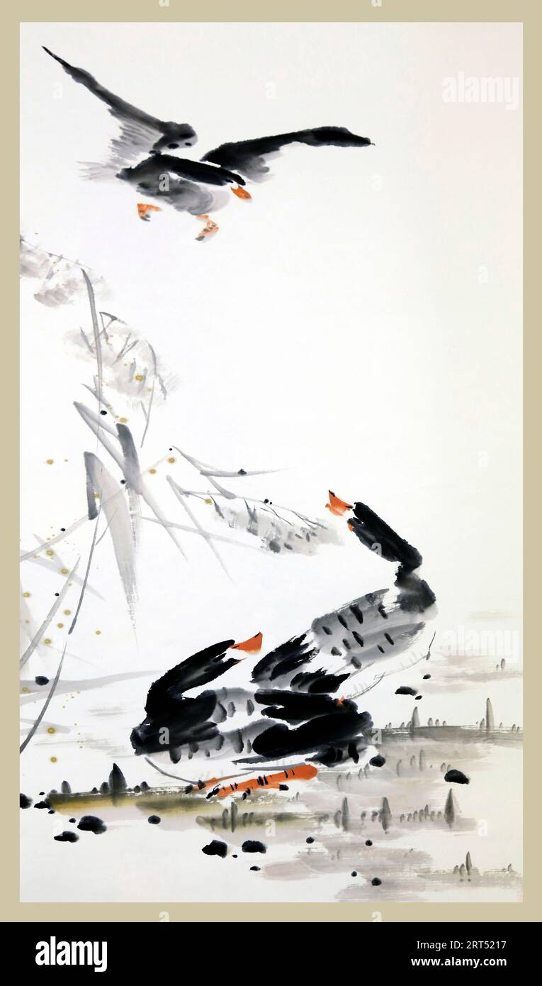 Chinese traditional ink painting Stock Photo - Alamy