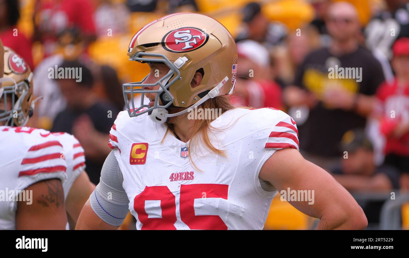 Pittsburgh, PA, USA. 10th Sep, 2023. George Kittle #85 during the ...