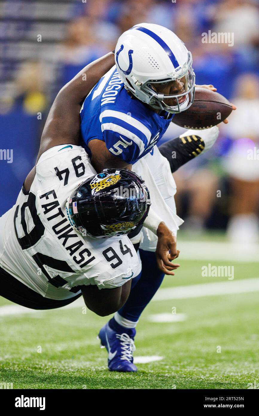 Indianapolis, Indiana, USA. 10th Sep, 2023. Jacksonville Jaguars ...
