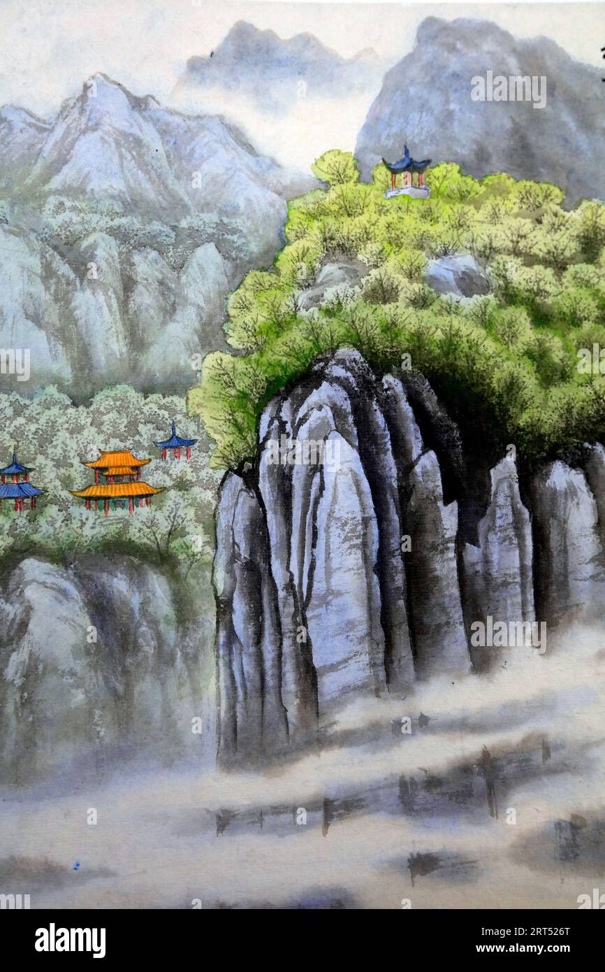 Chinese traditional ink painting Stock Photo - Alamy