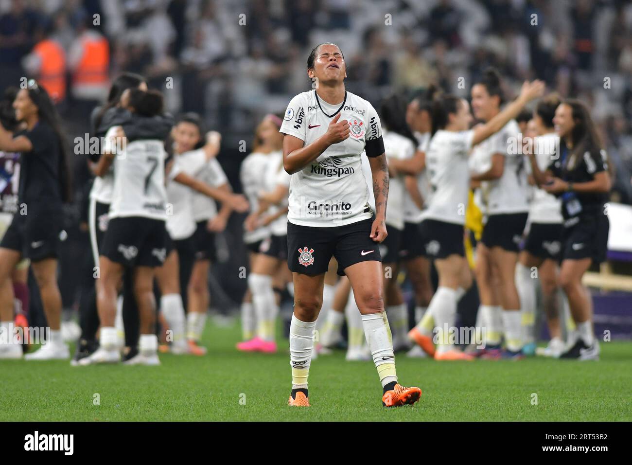 SAO PAULO, BRAZIL - SEPTEMBER 10: Players of Corinthians celebrate the ...