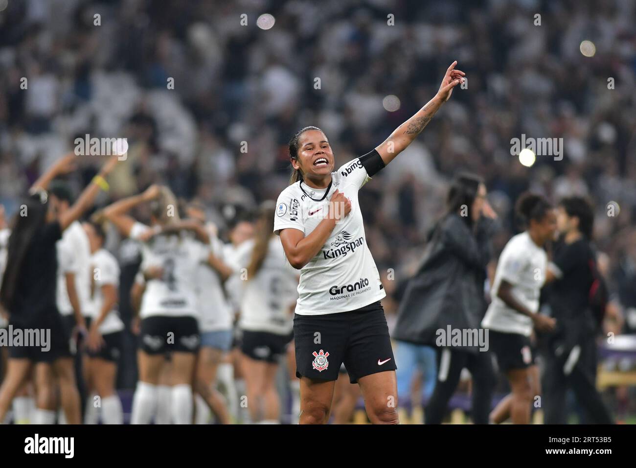 SAO PAULO, BRAZIL - SEPTEMBER 10: Players of Corinthians celebrate the ...