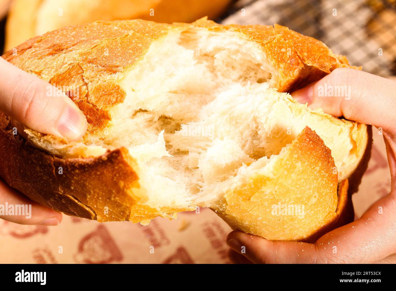 Vintage bread photo, original raw wheat bread, hi res photo Stock Photo ...