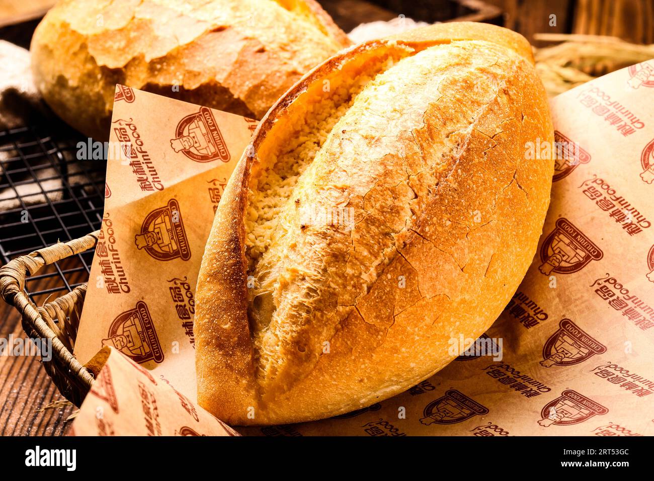 Vintage bread photo, original raw wheat bread, hi res photo Stock Photo - Alamy