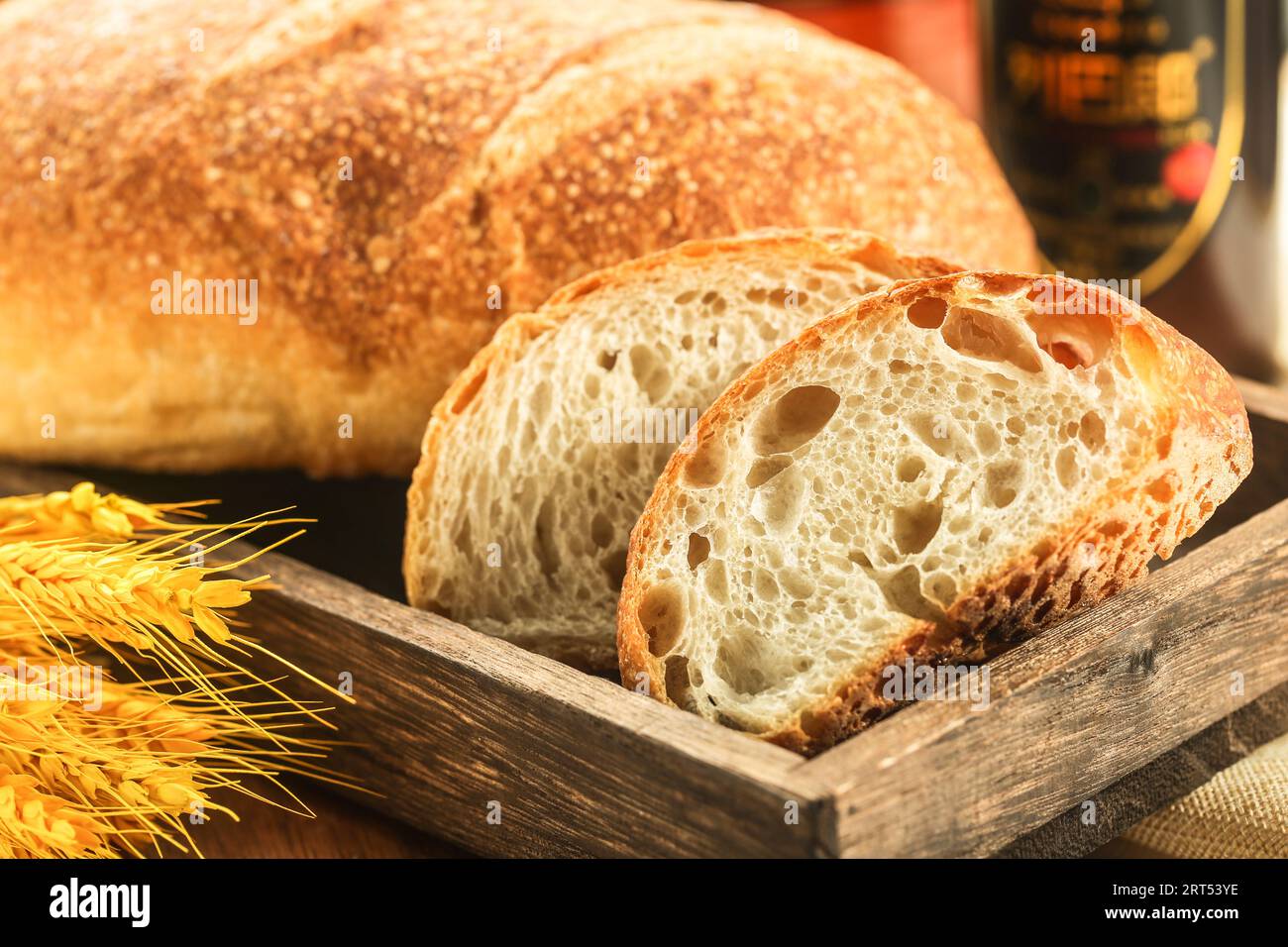 Vintage bread photo, original raw wheat bread, hi res photo Stock Photo ...