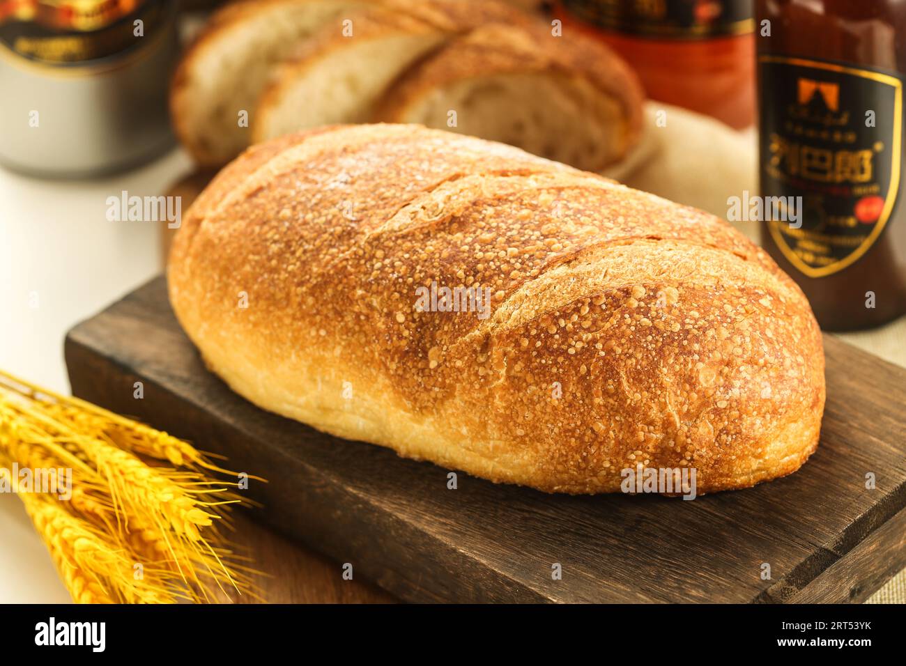 Vintage bread photo, original raw wheat bread, hi res photo Stock Photo ...