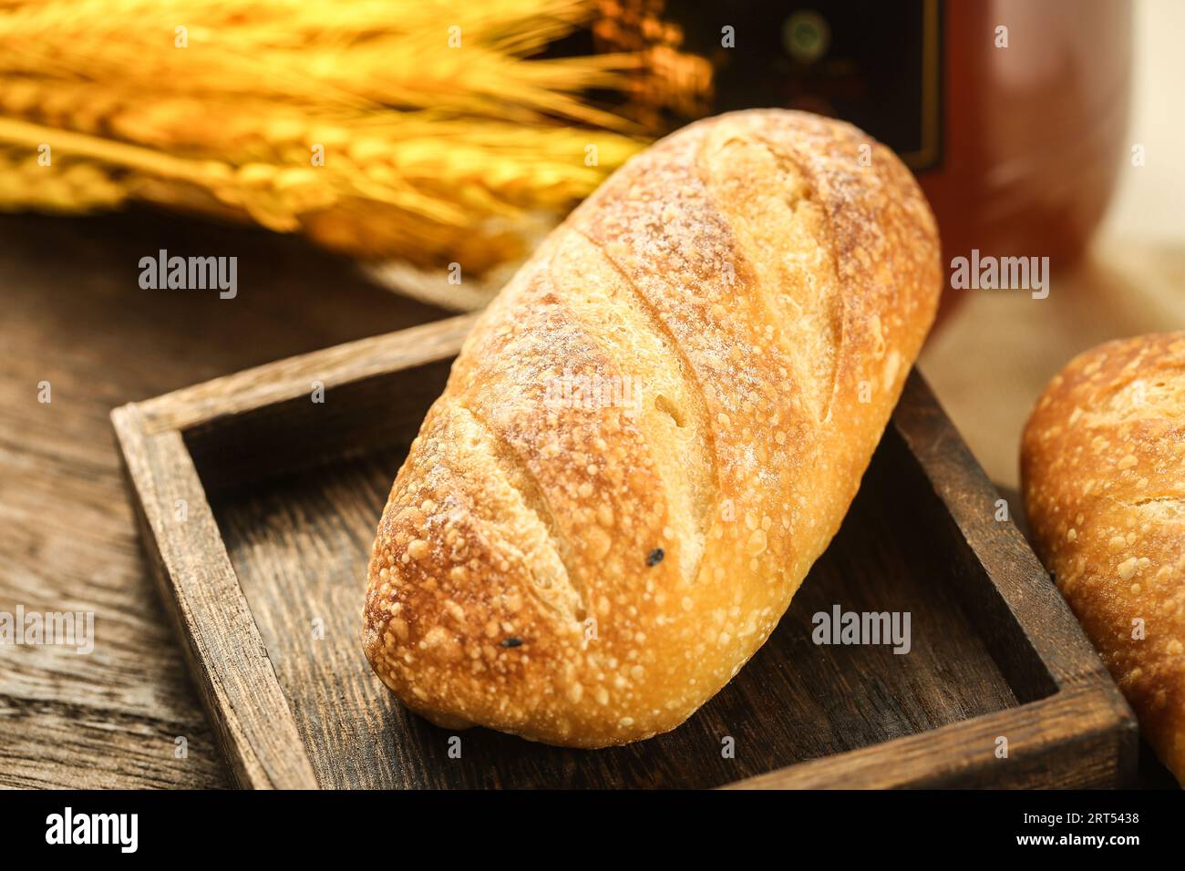 Vintage bread photo, original raw wheat bread, hi res photo Stock Photo ...