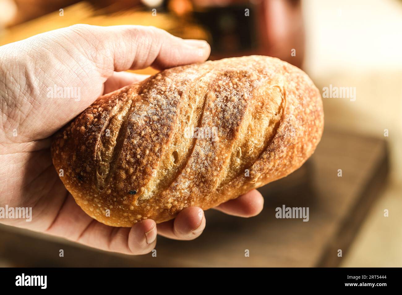 Vintage bread photo, original raw wheat bread, hi res photo Stock Photo ...