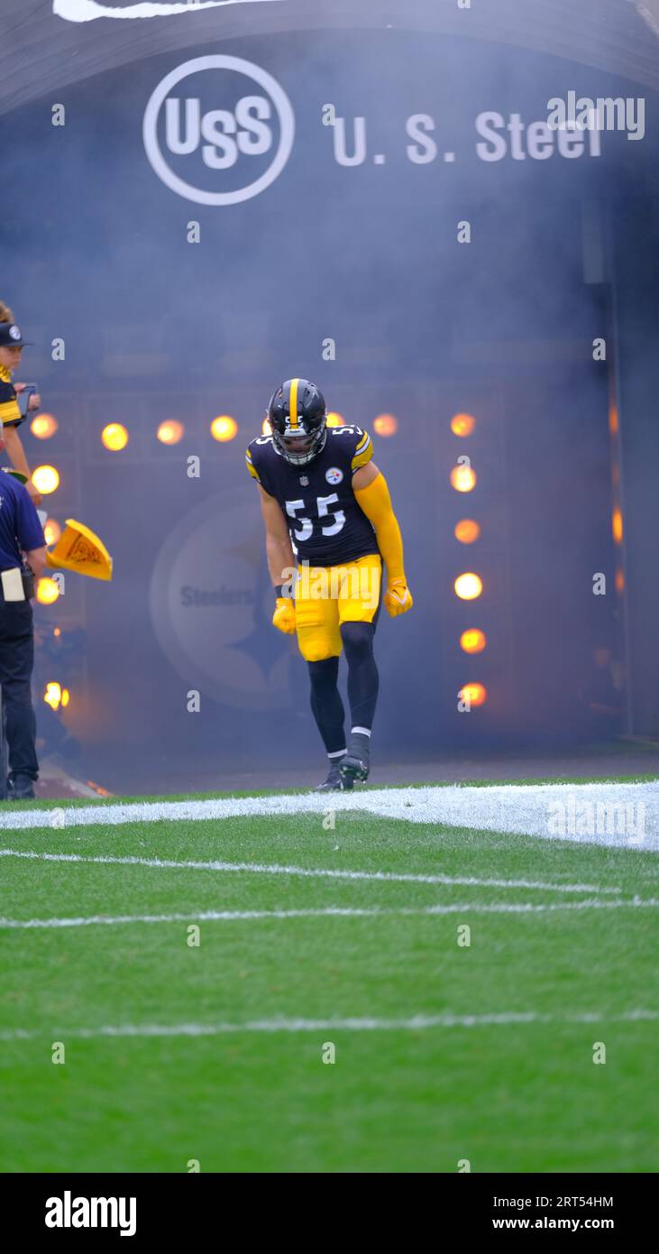 Pittsburgh, PA, USA. 10th Sep, 2023. Cole Holcomb #55 during the ...