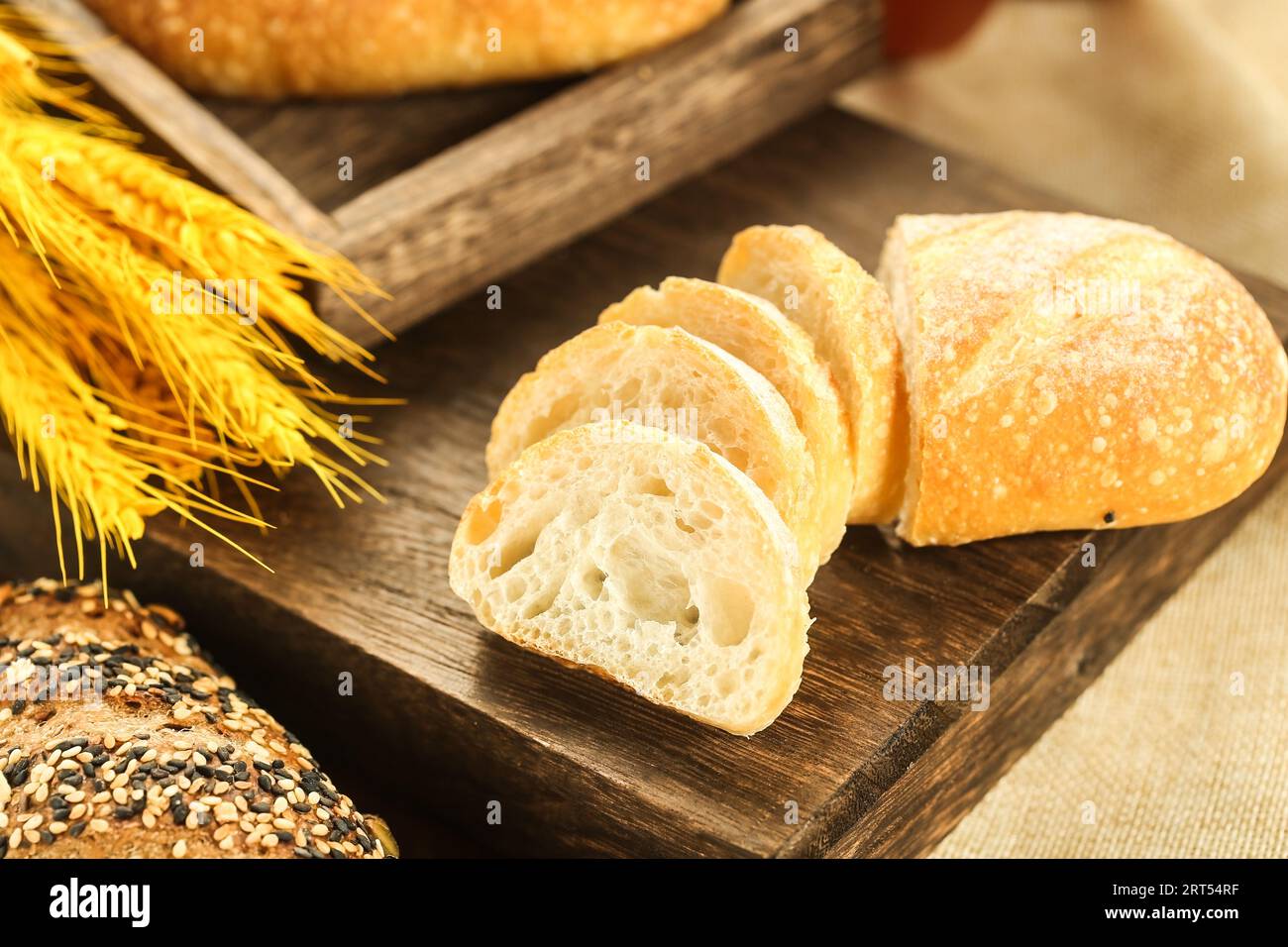 Vintage bread photo, original raw wheat bread, hi res photo Stock Photo ...
