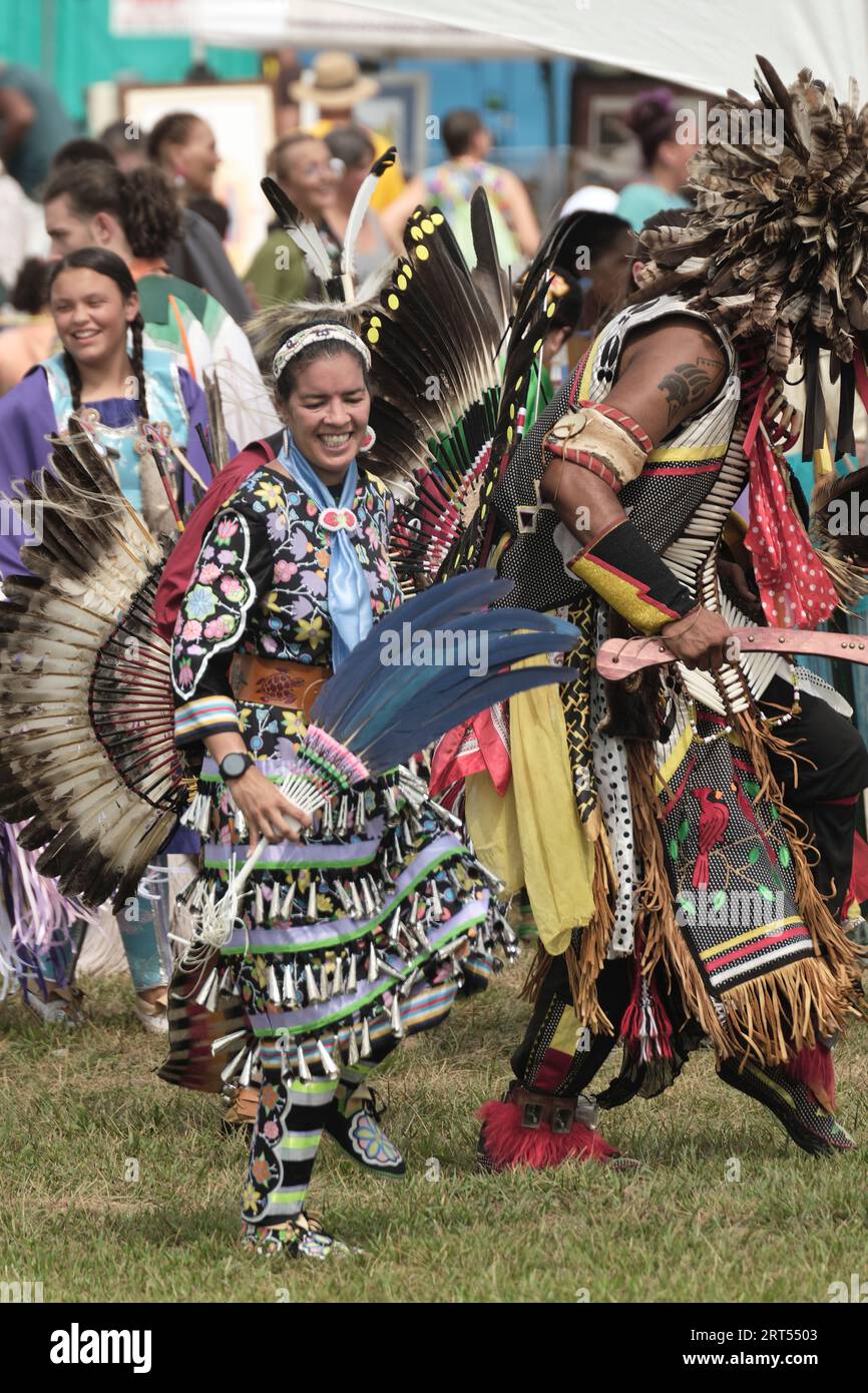 Jingle dancer at the Nanticoke Powwow 2023, Milton, Delaware USA Stock ...