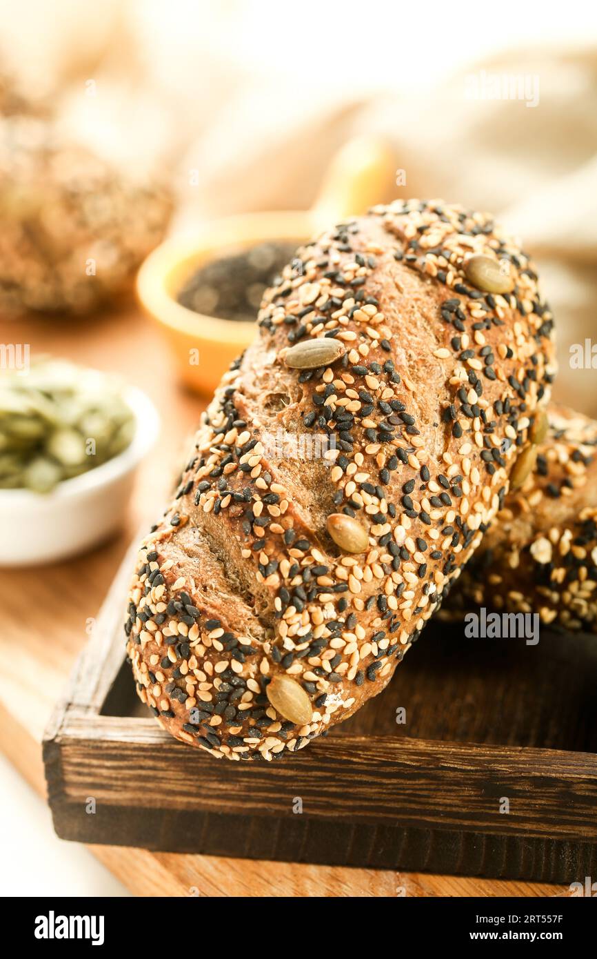 Vintage bread photo, original raw wheat bread, hi res photo Stock Photo ...